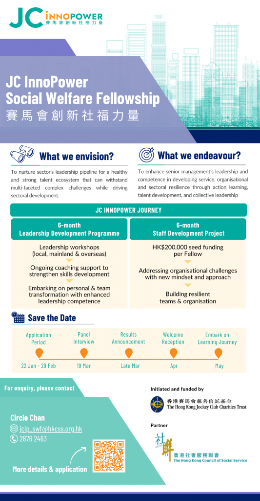 「賽馬會創新社福力量」現已接受報名